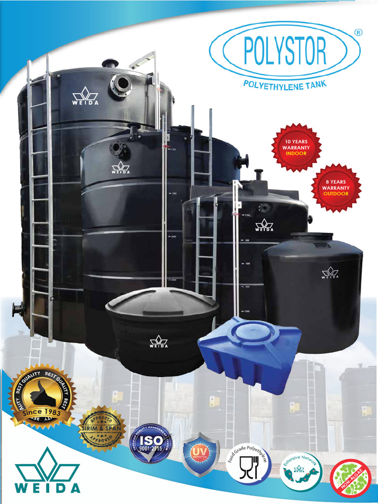 Pe Tank - Weida With Cert | PDF | Units Of Measurement