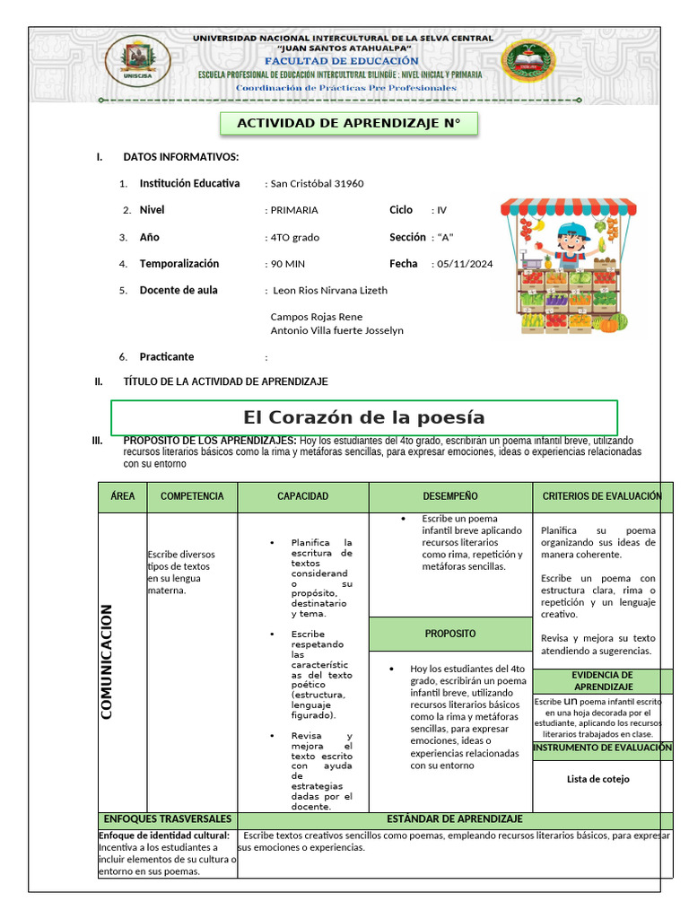 SESION #10 - Poesia Infantil | PDF | Aprendizaje | Poesía