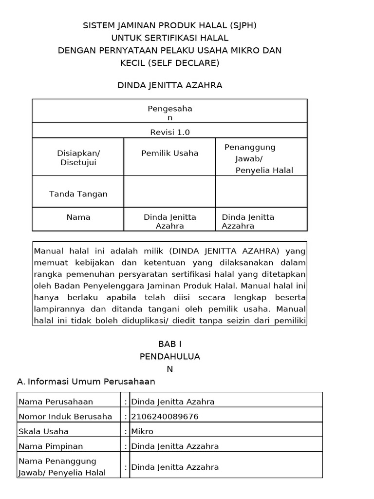 sjph contoh | PDF