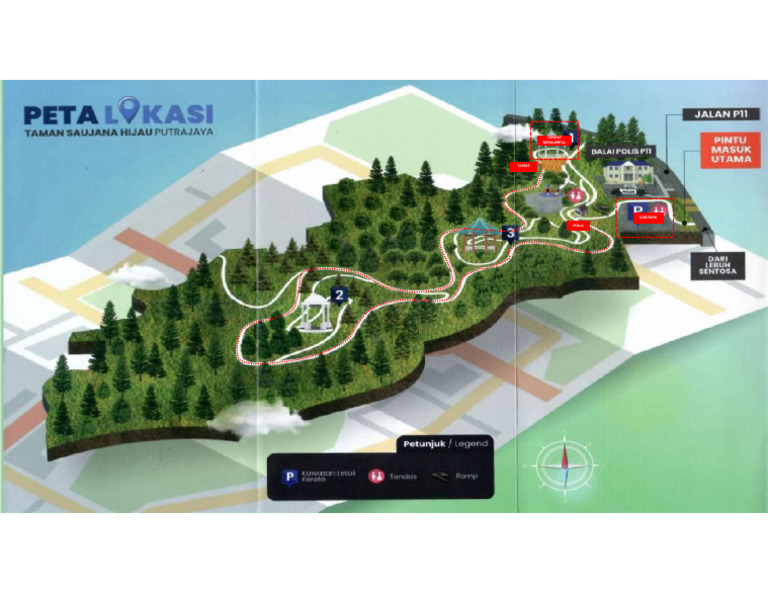 Peta Brisk Walk Bukit Saujana Hijau | PDF