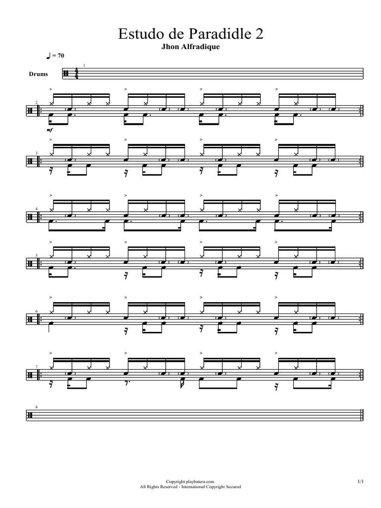 Estudo de Paradidle 2 | PDF