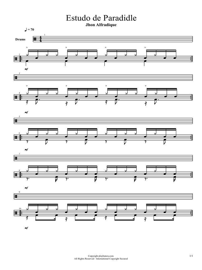 Estudo de Paradidle | PDF