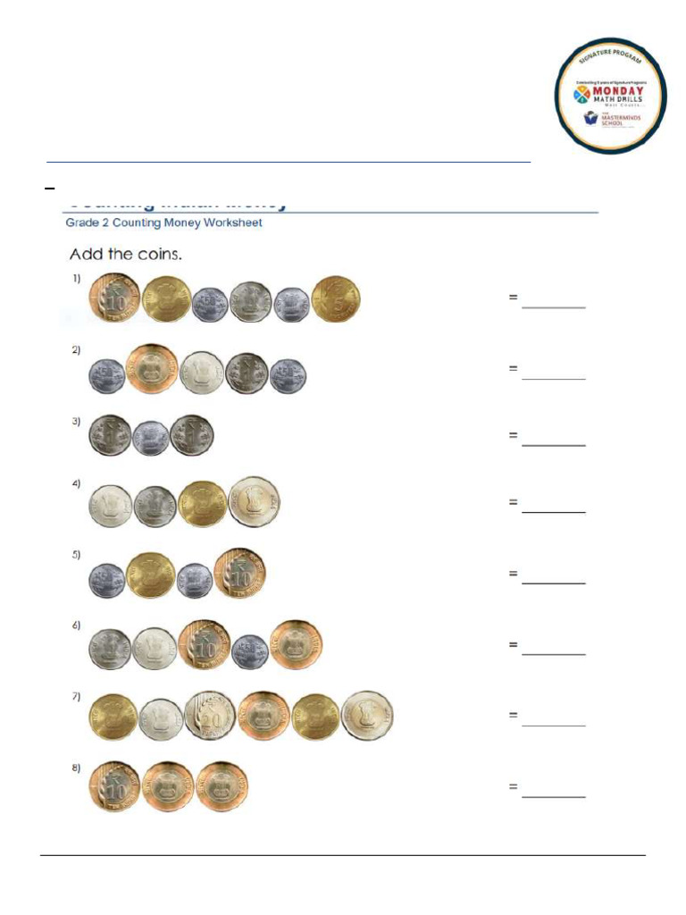 Maths Drill Tmms 18 Class 2 | PDF