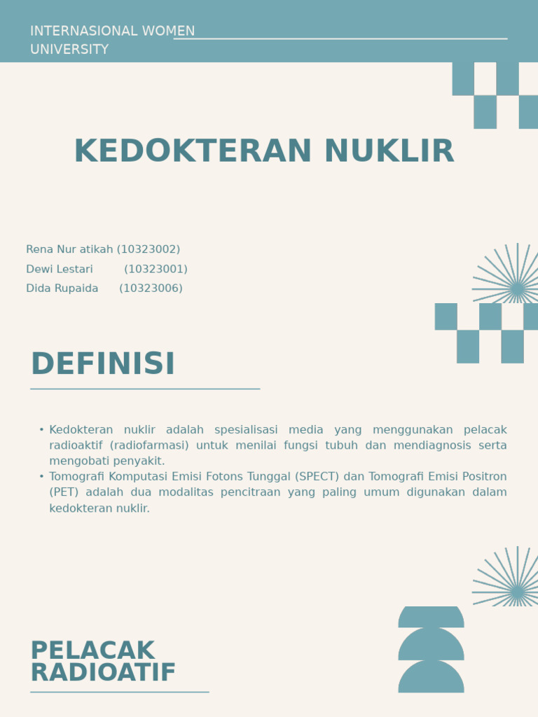 Kedokteran Nuklir (Dewi, Dida, Rena) | PDF