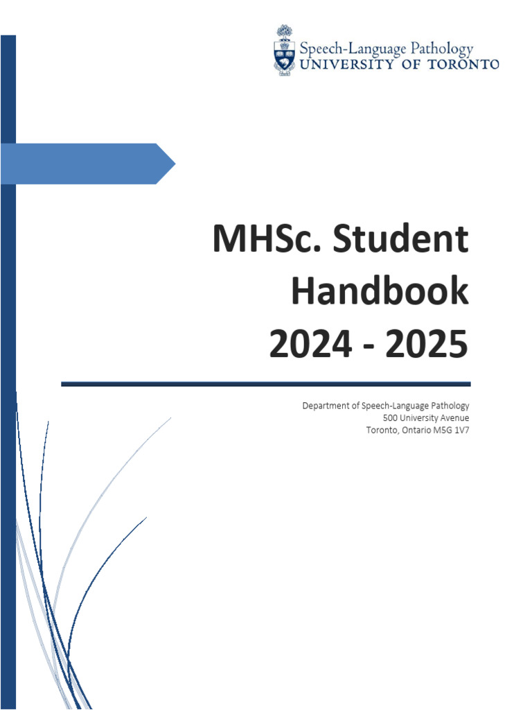 MHSc Student Handbook 2024-2025 | PDF | Curriculum | Speech