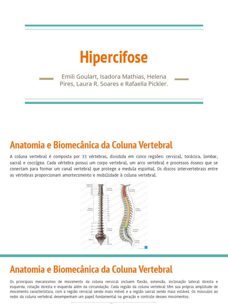 Avaliação e Tratamento da Hipercifose | PDF | Coluna vertebral ...