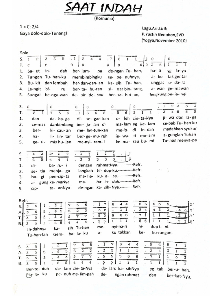 Teks Saat Indah | PDF