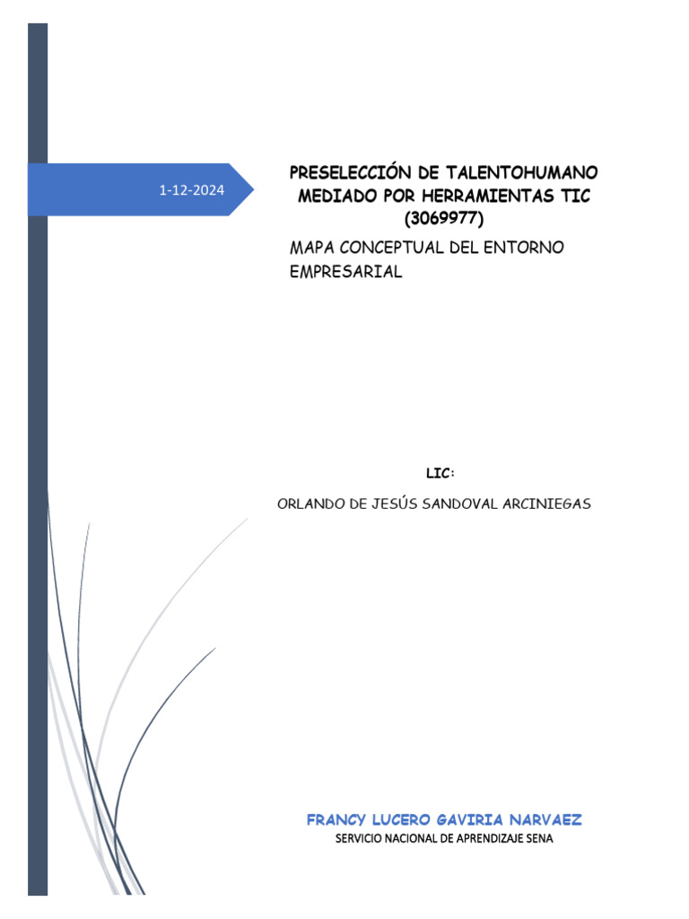 Mapa Conceptual Del Entorno Empresarial. GA2-210201041-AA1-EV01 | PDF