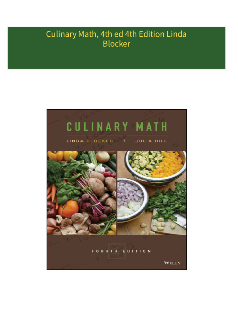 Culinary Math, 4th Ed 4th Edition Linda Blocker 2024 Scribd Download ...