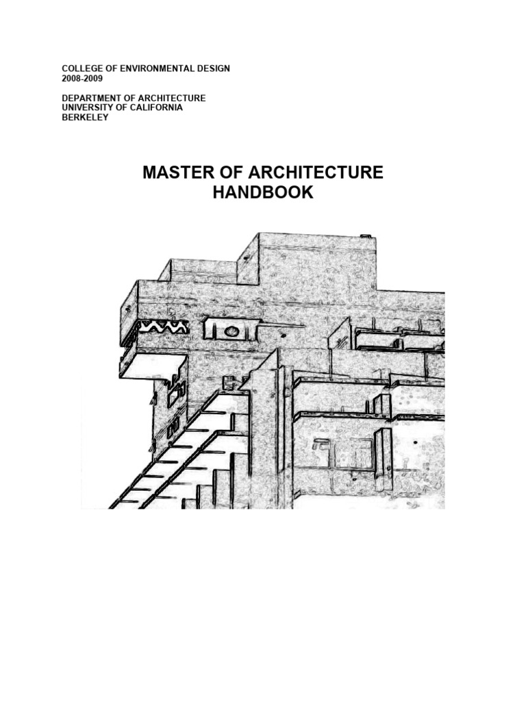 Arch M Arch Handbook 08 09 | PDF | Postgraduate Education | Thesis