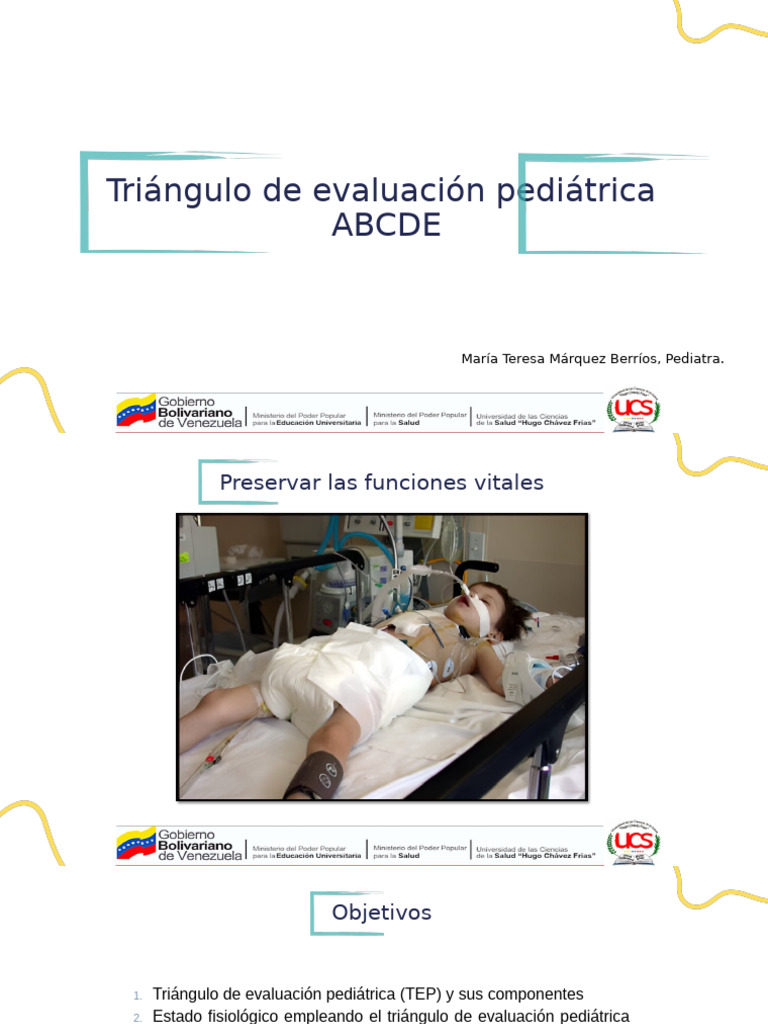 Triángulo de Evaluación Pediátrica ABCDE | PDF | Choque (circulatorio) | Reanimación cardiopulmonar