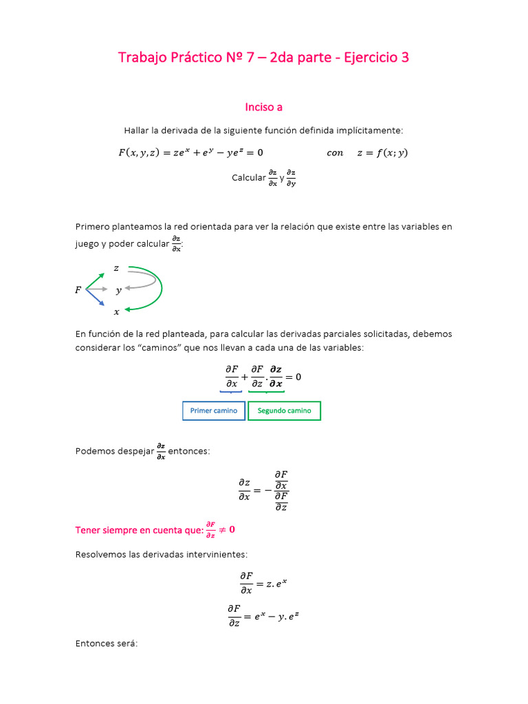 Recurso 7.4 Derivada Implícita - Ej 11 C y D | PDF | Derivado | Análisis matemático