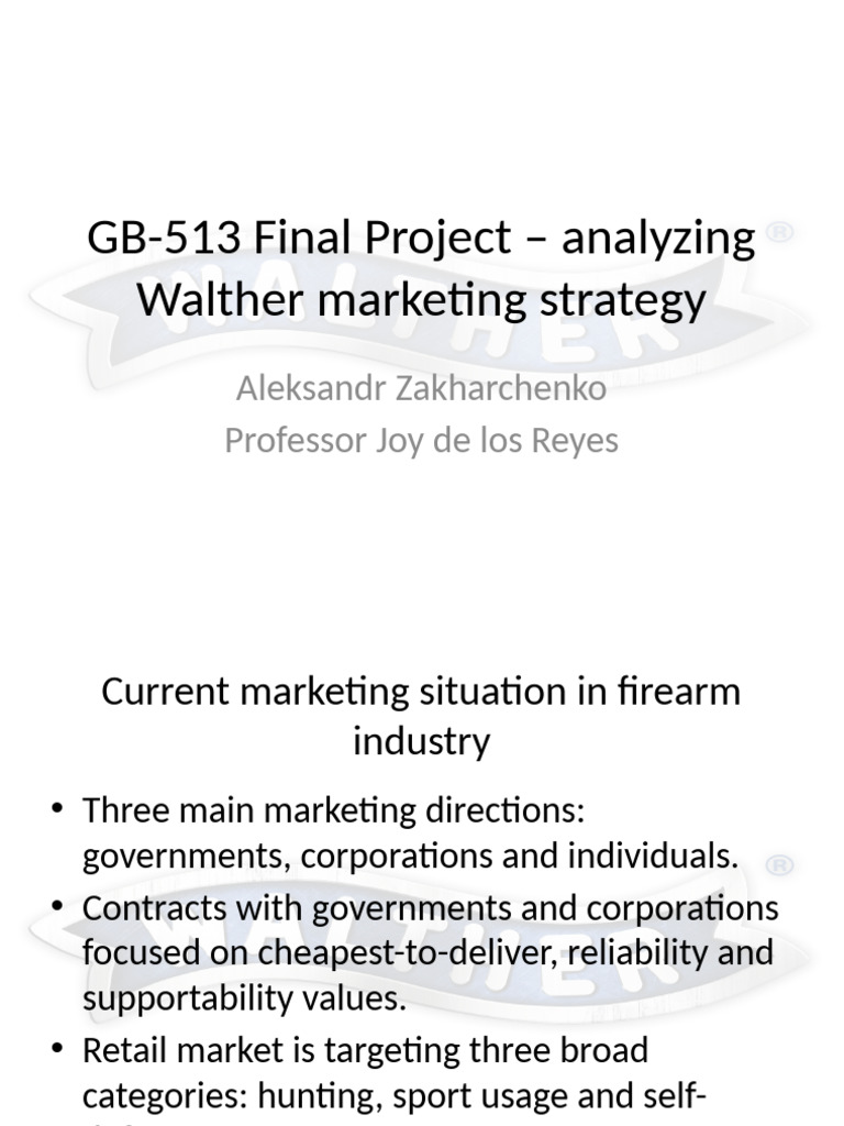 2017 - Analyzing Walther Marketing Strategy | PDF | Marketing ...