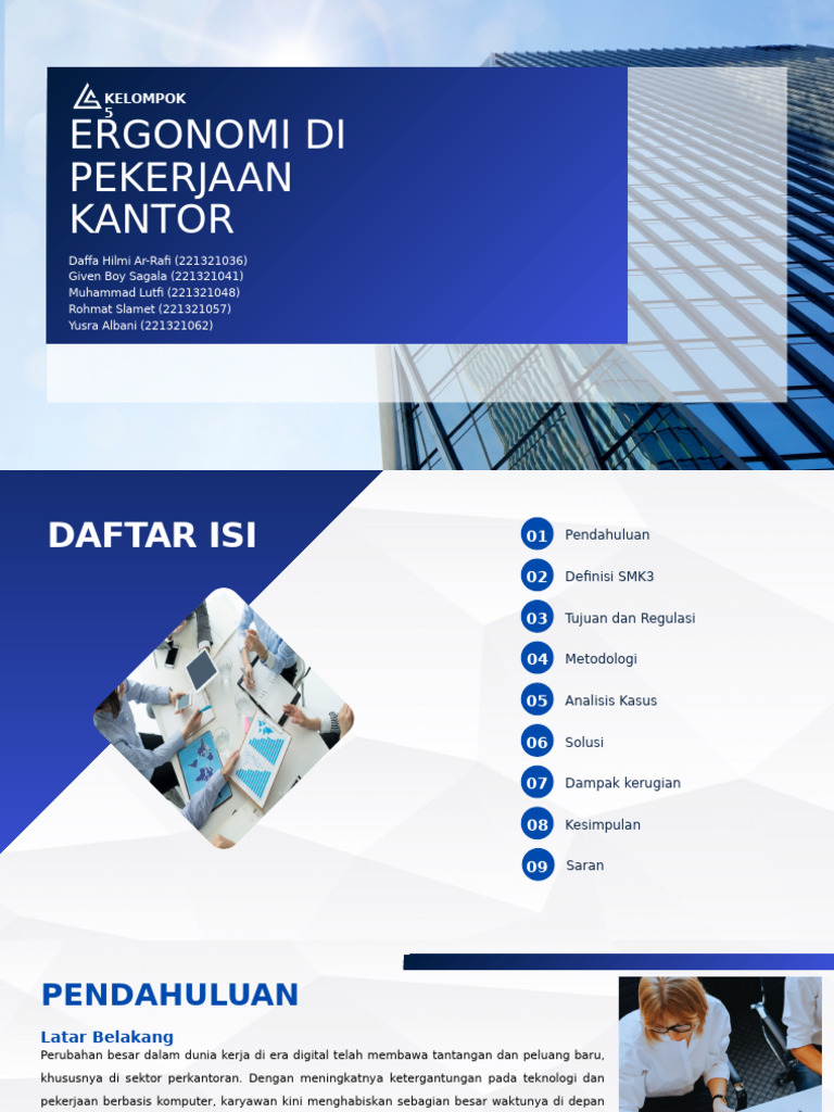 Kelompoka 5 - Ergonomi Di Pekerjaan Kantor | PDF