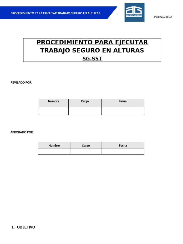 Protocolo para Trabajo en Alturas | PDF | Conector eléctrico