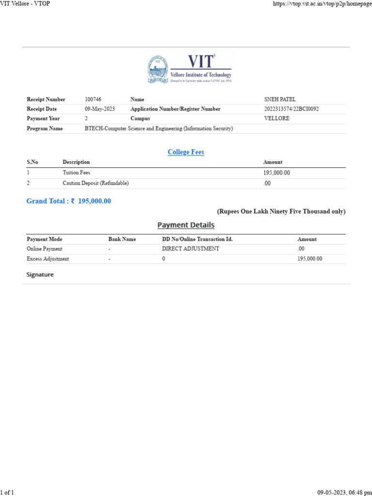 Tution Fee 2023-24 | PDF