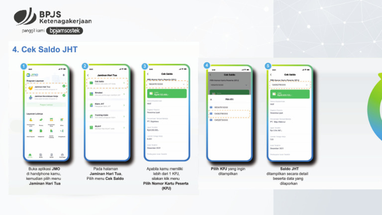 Cek Saldo JHT Di Aplikasi Jmo (BPJS Ketenagakerjaan) | PDF