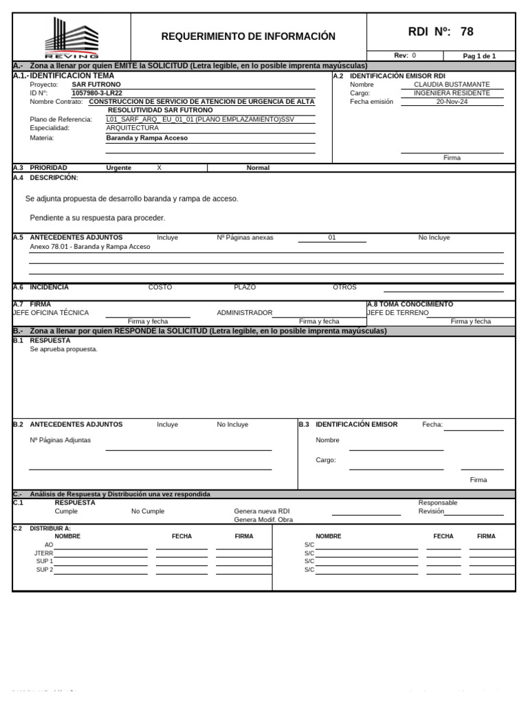 Rdi.78 - Baranda y Rampa Acceso | PDF