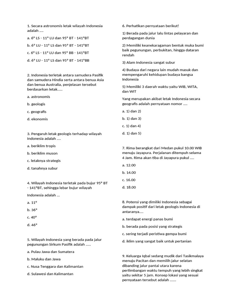 Letak Geografis dan Geologis Indonesia | PDF