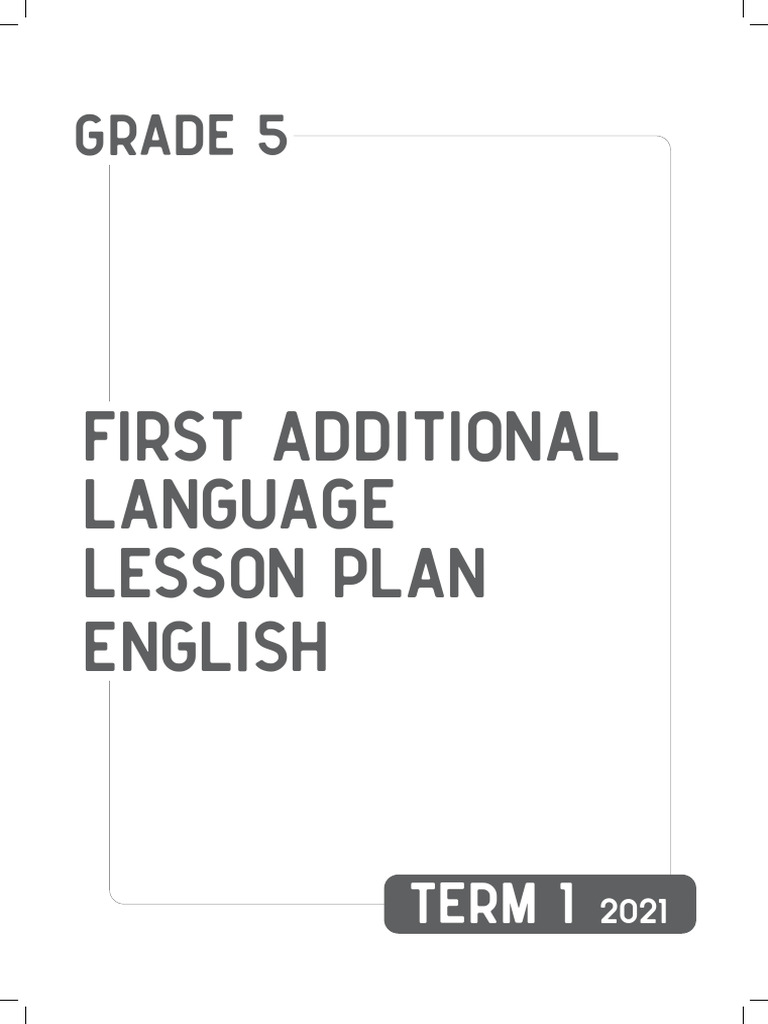 GR 5 Term 1 2021 Psrip Efal Lesson Plan | PDF | Vocabulary | Learning