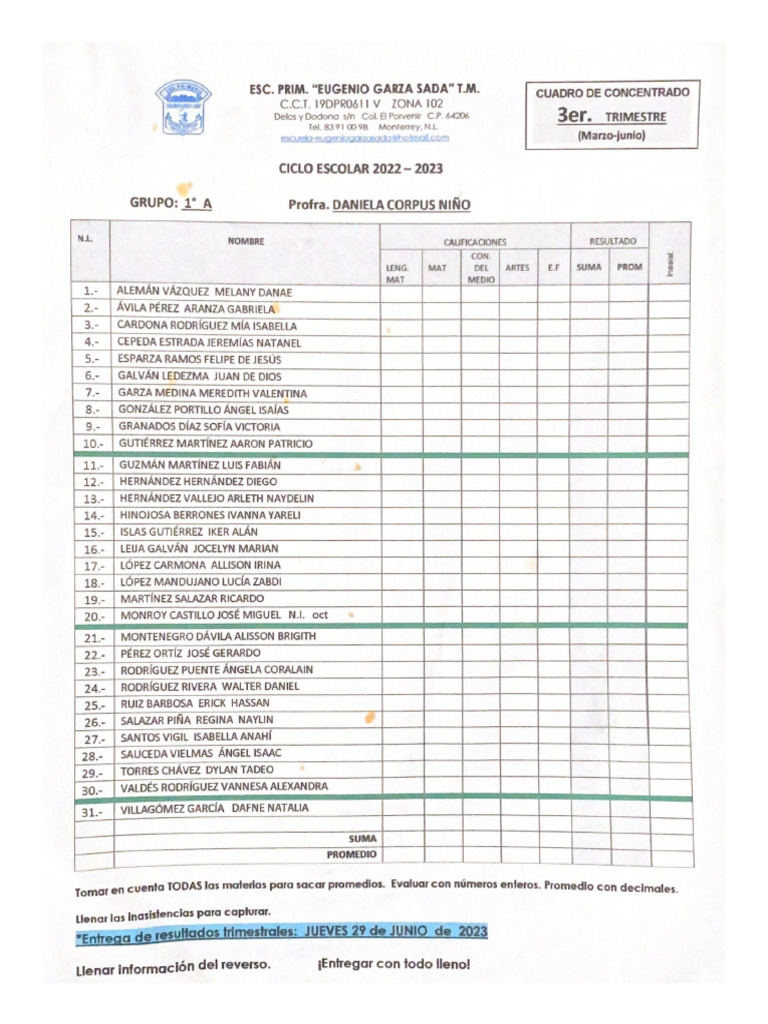 Concentrado Ev. 3trim | PDF