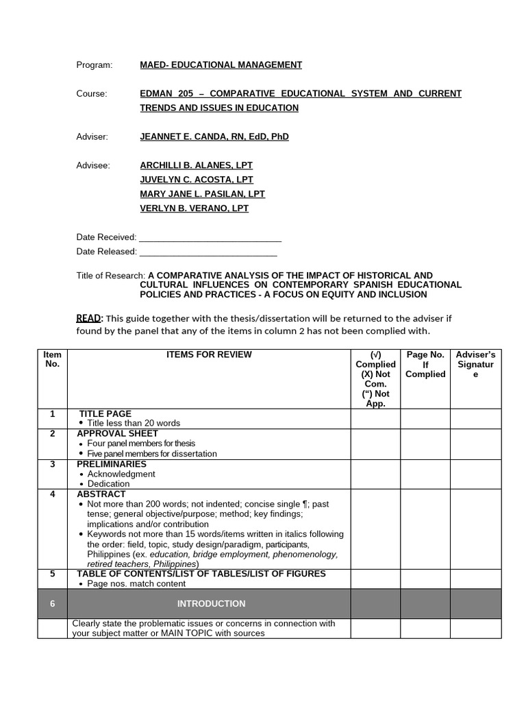 SPAIN Action Research - IMRAD Checklist | PDF | Qualitative Research ...