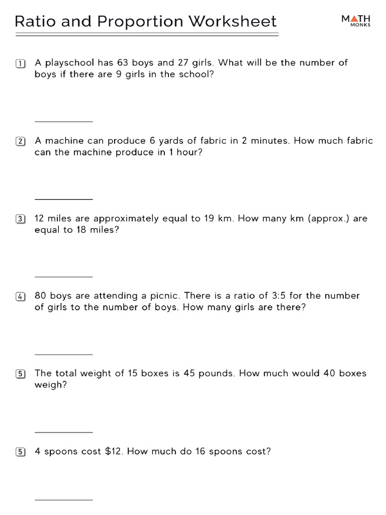 Word-Problems-Ratio-and-Proportion-Worksheets-with-Answers | PDF