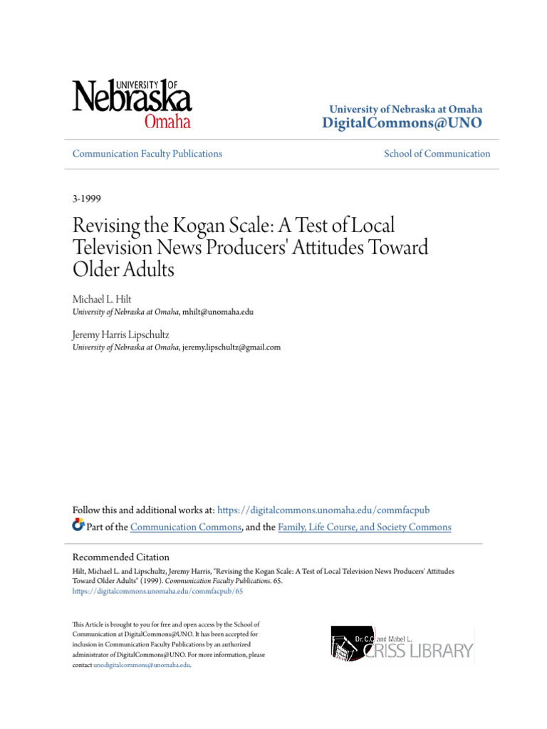 Revising The Kogan Scale - A Test of Local Television News Produce ...