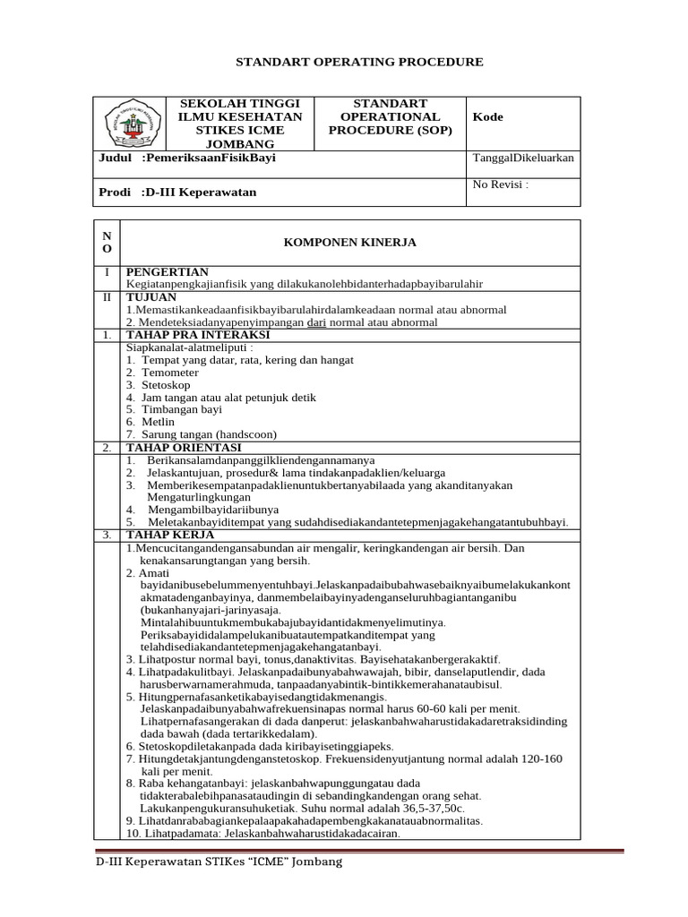 Sop Pemfis BBL | PDF