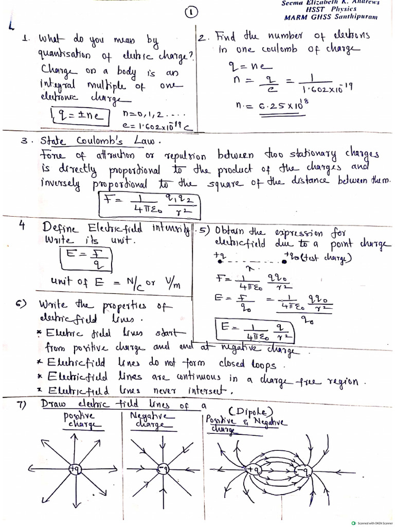 2 Phy Short Note Part1 | PDF