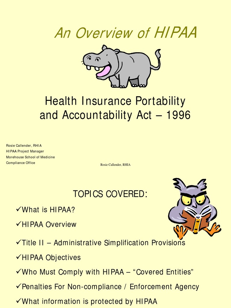 HIPAA Training | PDF | Health Insurance Portability And Accountability ...