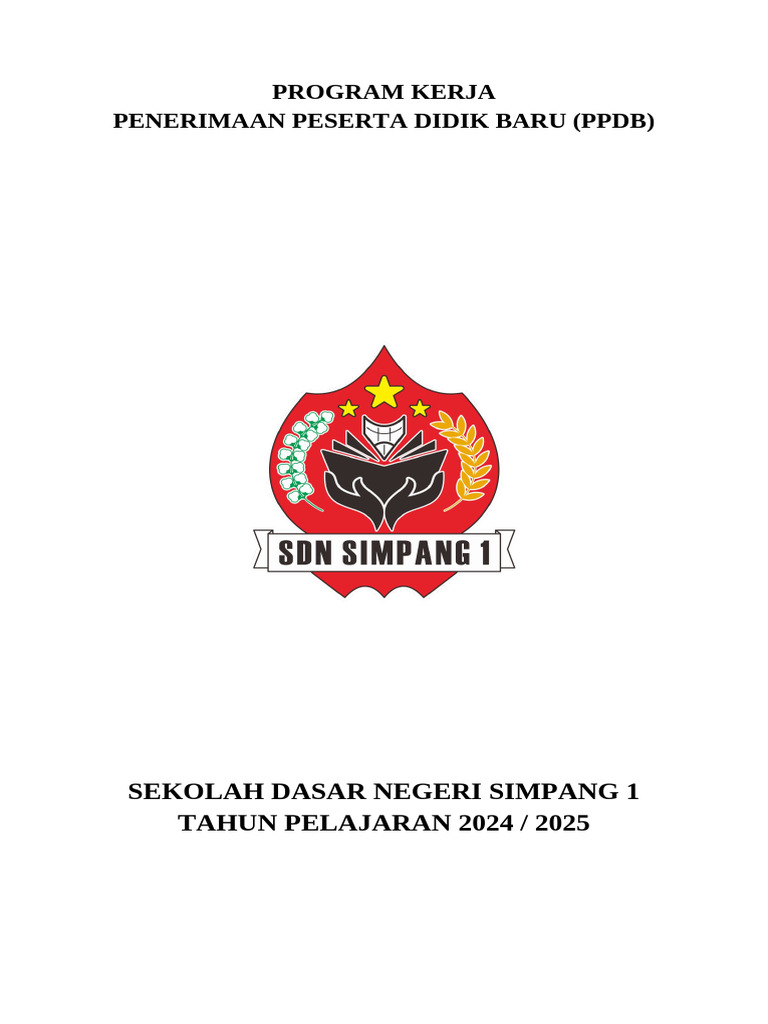 Program Kerja PPDB SD 2425 | PDF