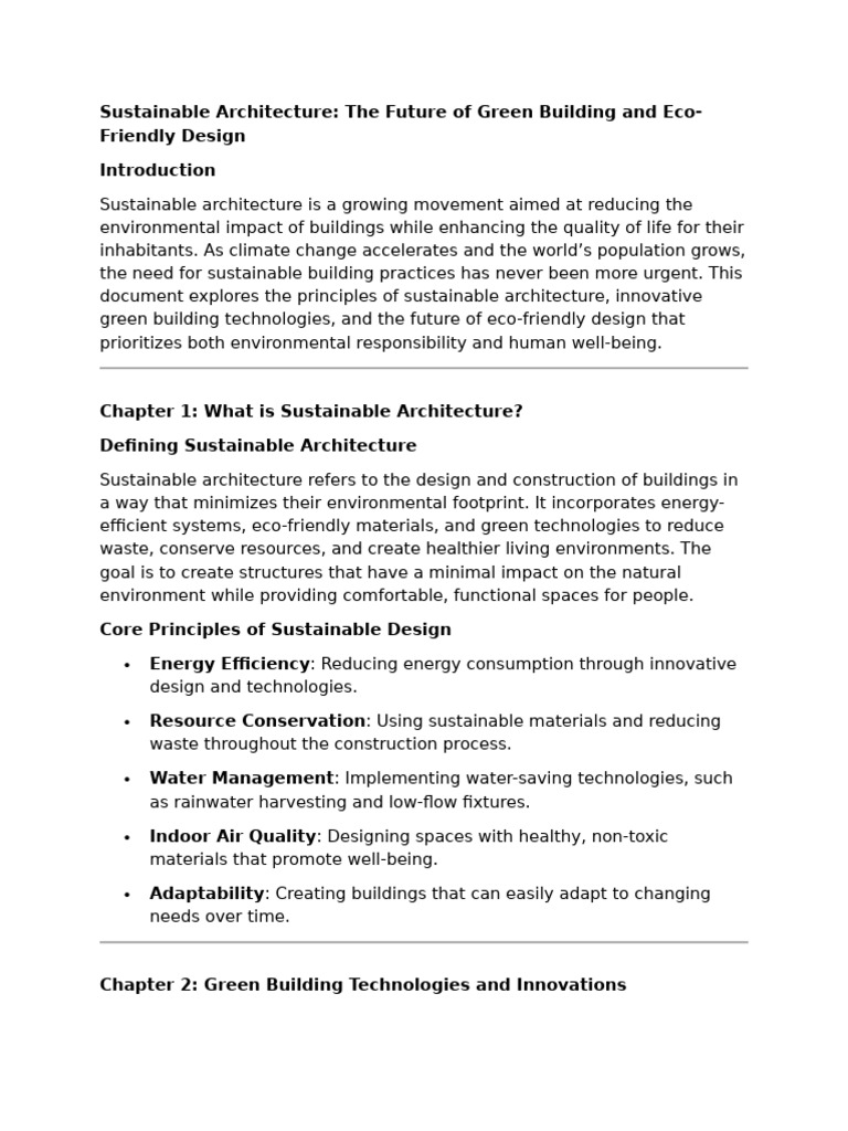 Sustainable Architecture | PDF | Green Building | Sustainable Architecture