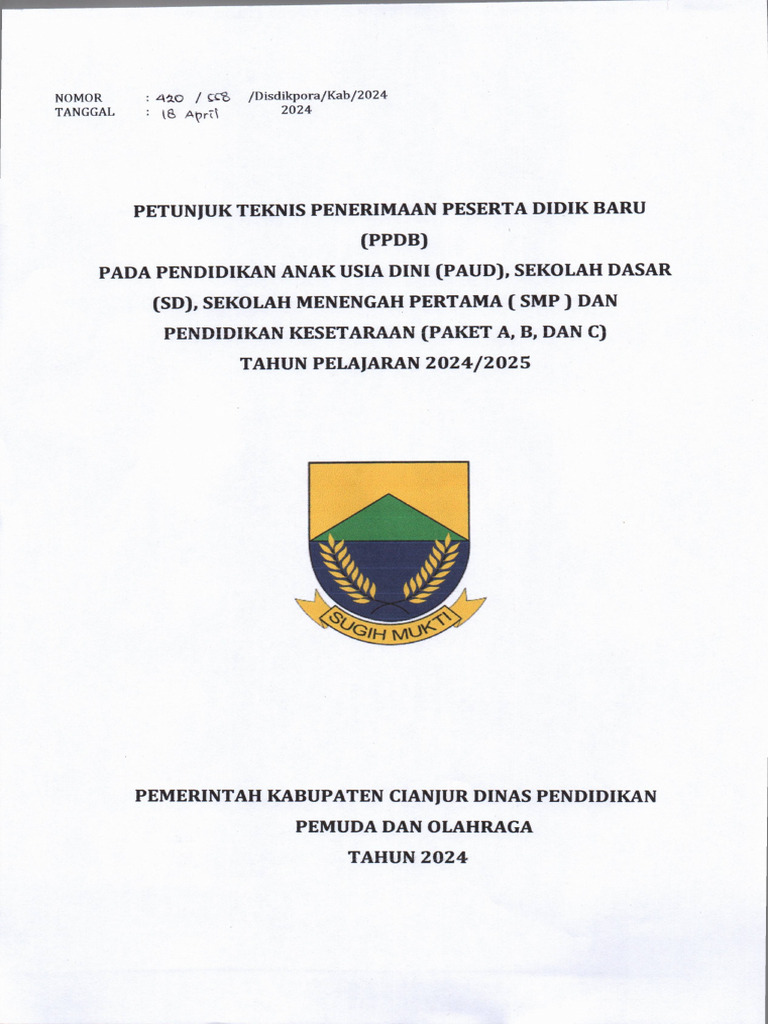 Juknis PPDB Tp 2024.2025 | PDF