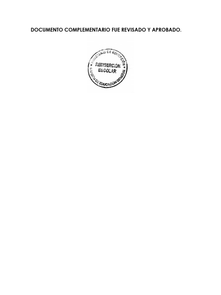 Documento Complementario Aprobado | PDF