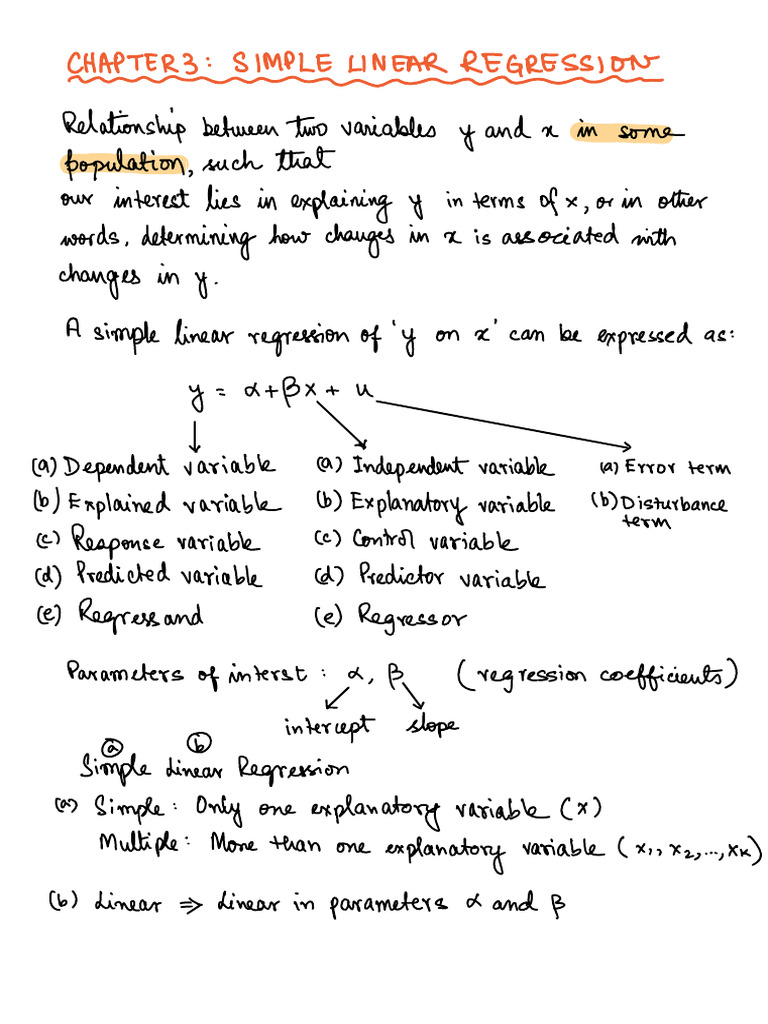 Topic 2 - Simple Linear Regression | PDF Topic 2 - Simple Linear Regression | PDF