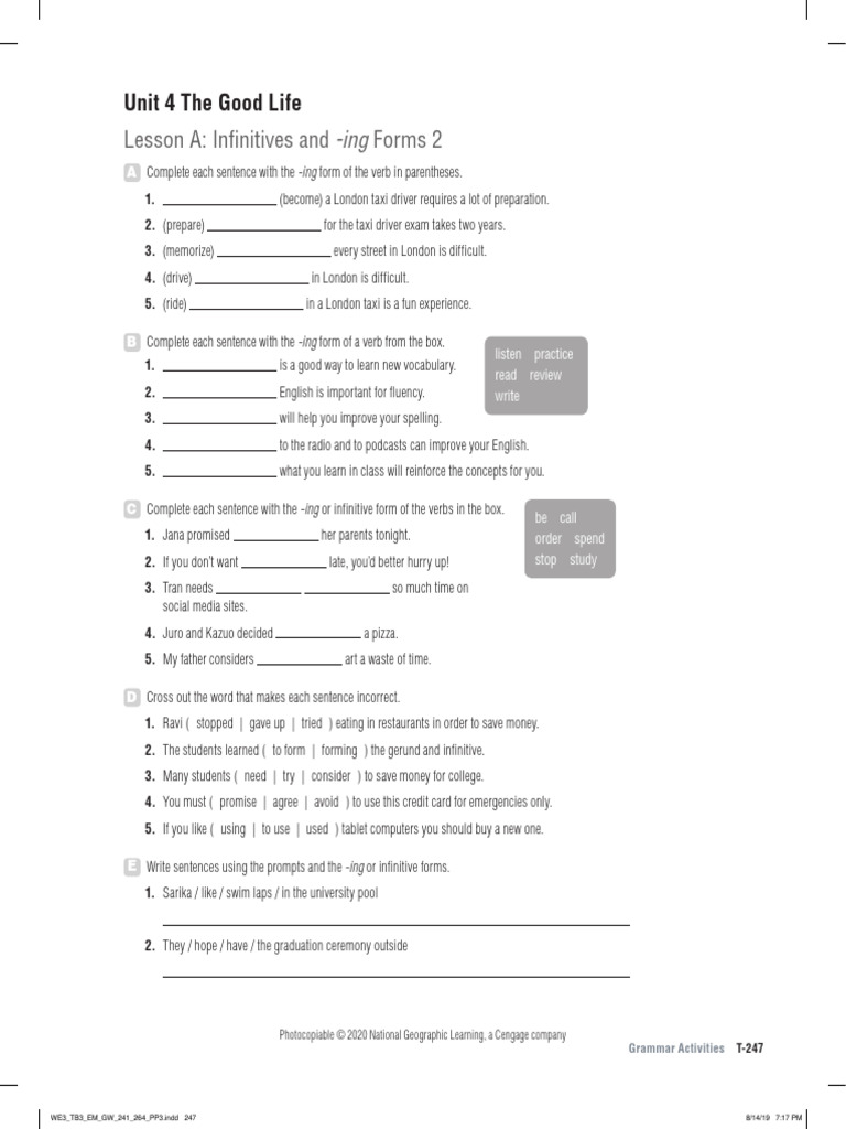 world_english_3e_level_3_grammar_activities_unit_4_lesson_a | PDF ...