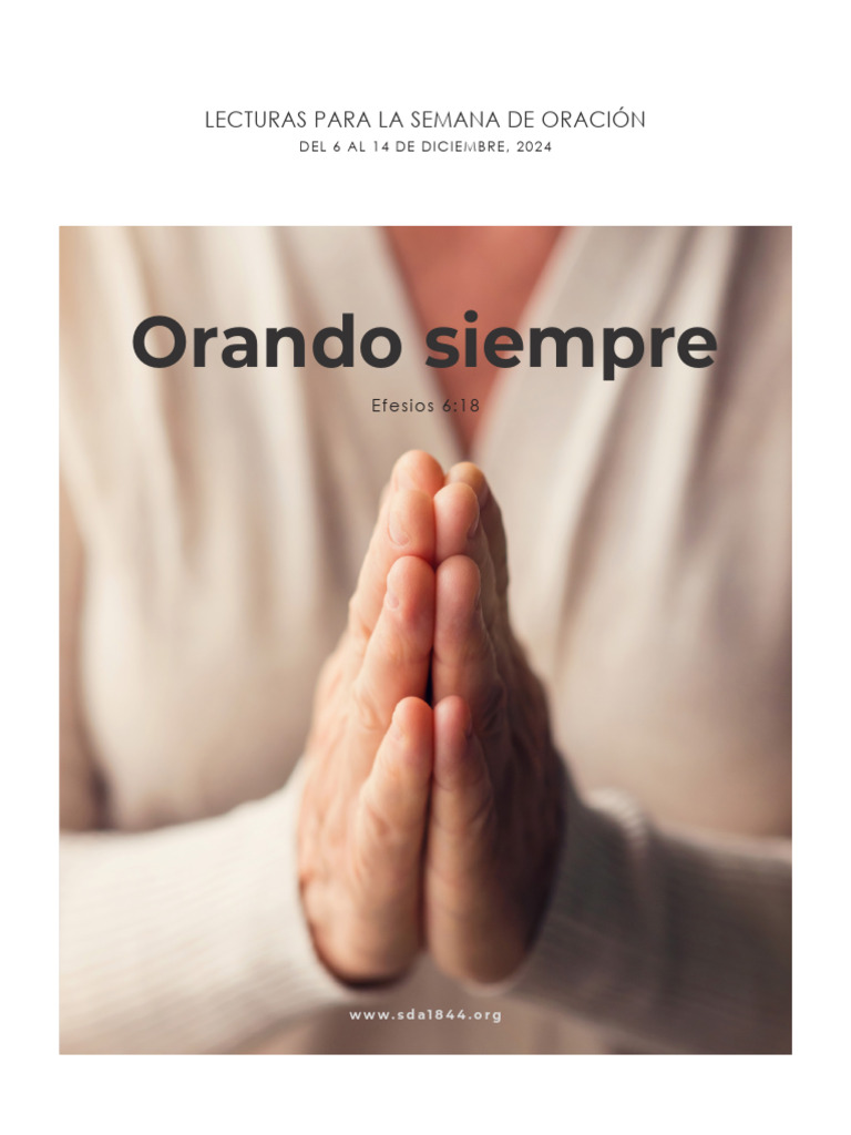 Orando Siempre: Lecturas para La Semana de Oración | PDF | Oración ...