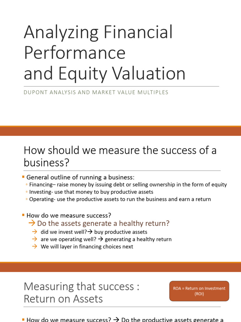 Financial Performance Analysis Guide | PDF | Book Value | Equity (Finance)