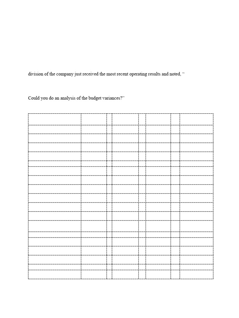 Variance Analysis Worksheetberkshire Toy Pdf Income Prices 8611