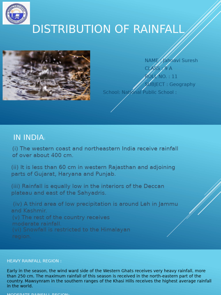 Distribution of Rainfall | PDF | Precipitation | Tropical Cyclone Seasons