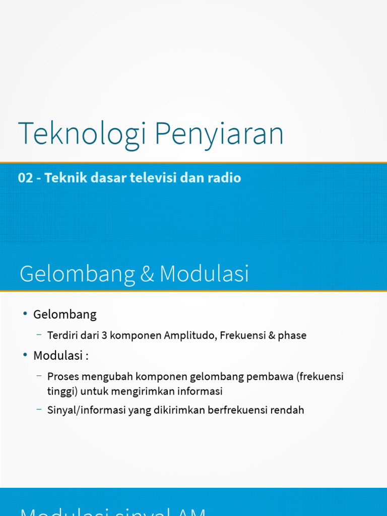 TP03 Teknik Dasar Televisi Dan Radio | PDF