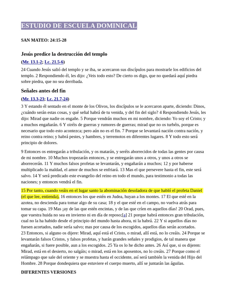 Abominacion Desoladora | PDF | Contenido bíblico | Creencia religiosa y doctrina