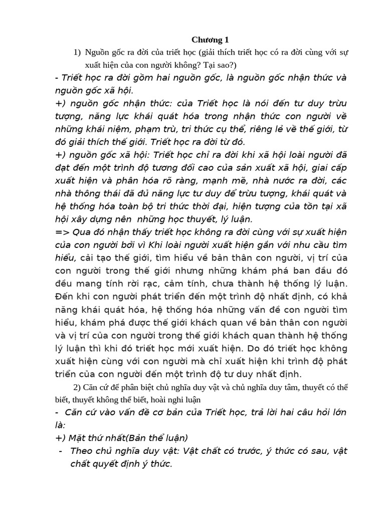 Triết - ôn ktra | PDF