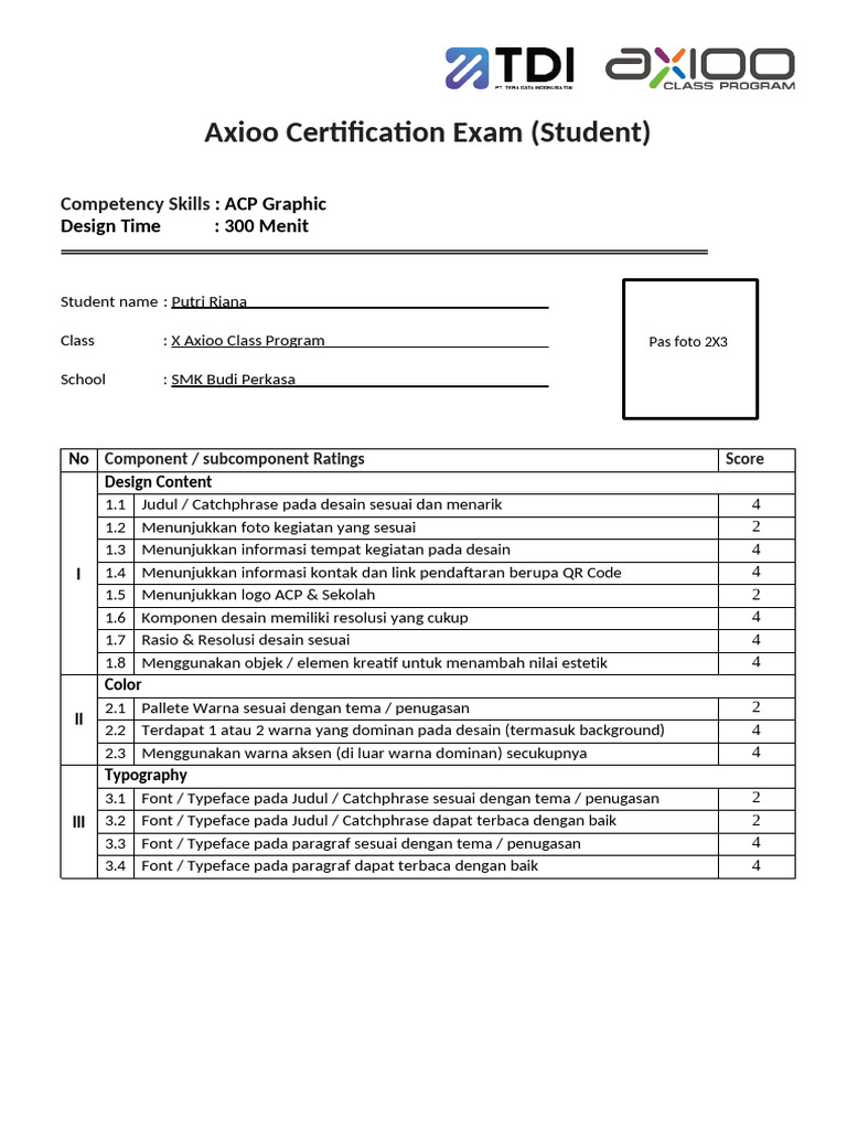 Form Penilaian Praktik ACP MM | PDF