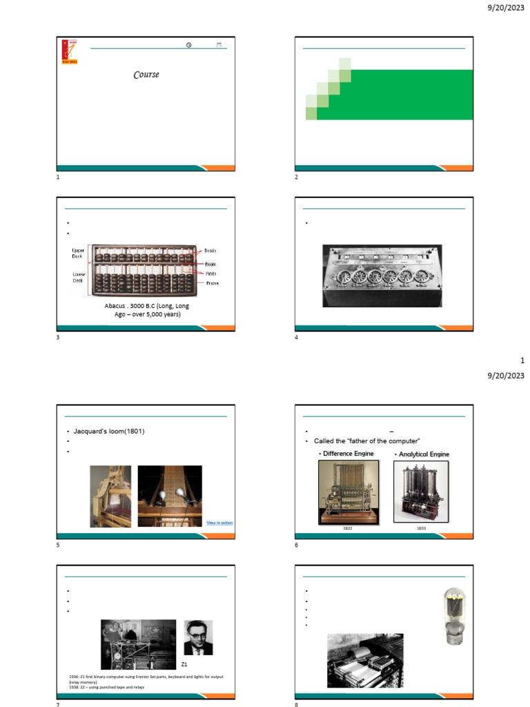 Lec - 01 Computer History | PDF | Integrated Circuit | Personal Computers