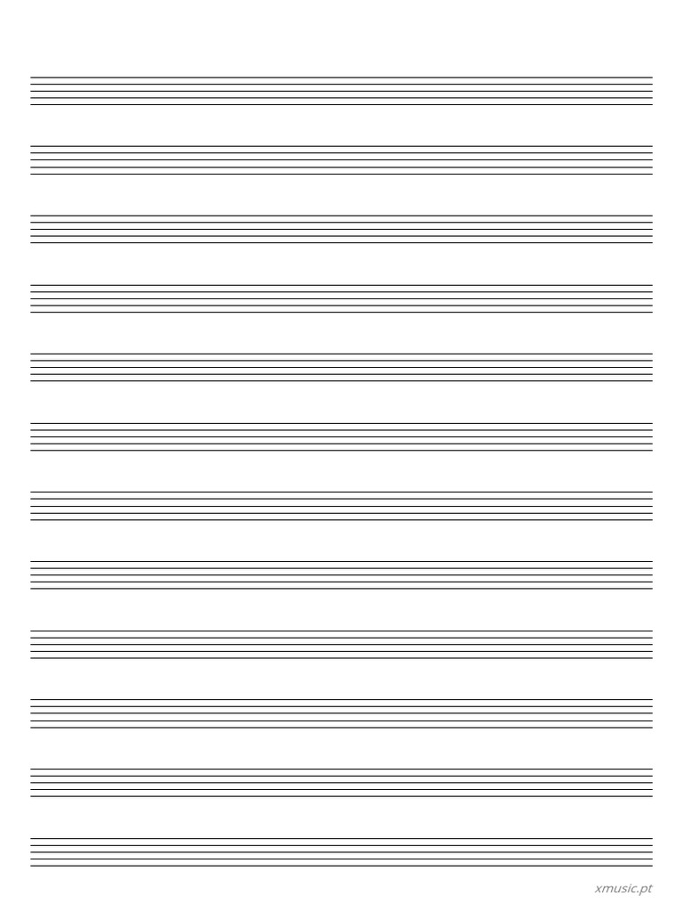 Folha de Pauta para Impressao - Pentagrama | PDF