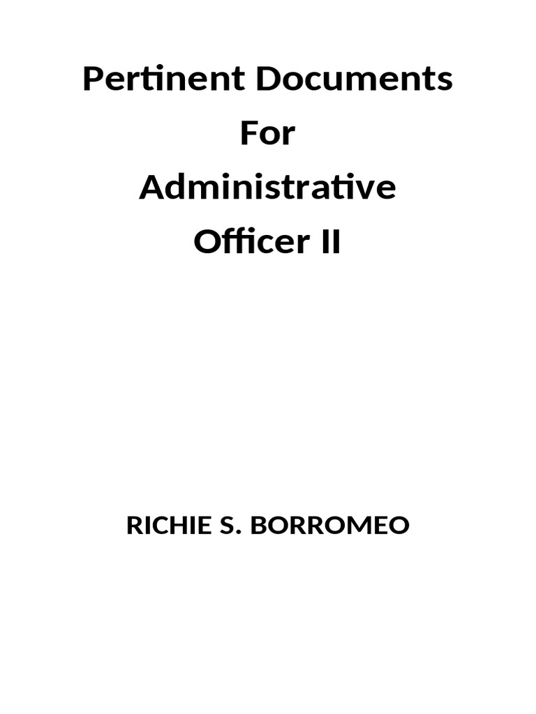 Pertinent Documents | PDF
