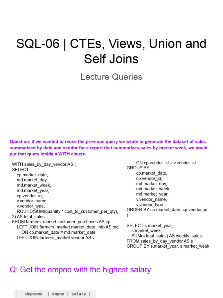SQL 06 Advanced Constructs | PDF | Databases | Software Engineering