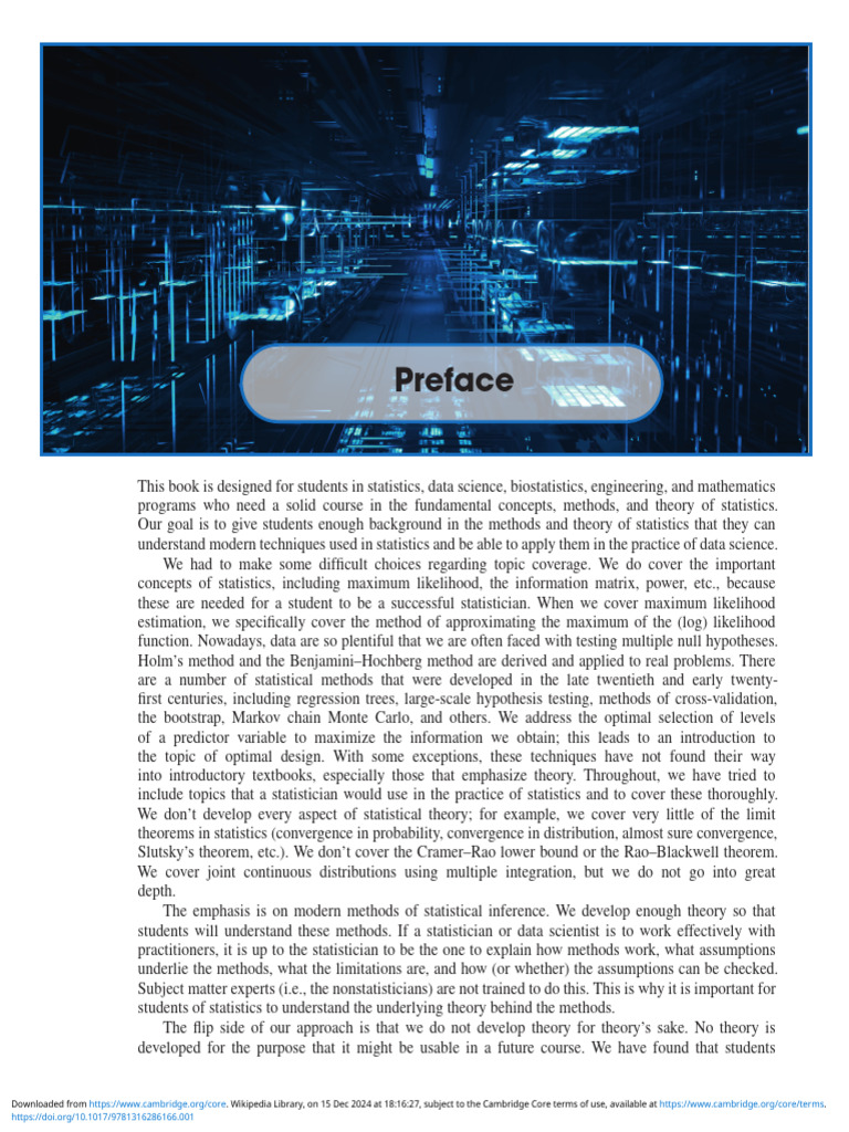 preface | PDF | Statistics | Regression Analysis